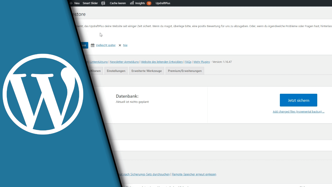 Wordpress Backup Erstellen Updraftplus Tutorial Technikshavode