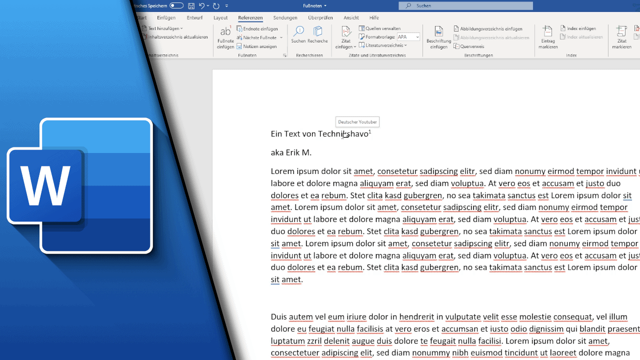 Word Fußnote einfügen / ändern / löschen + Formatierung Tutorial