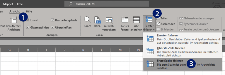 Excel Zeile fixieren / Excel Spalte fixieren - Technikshavo.de