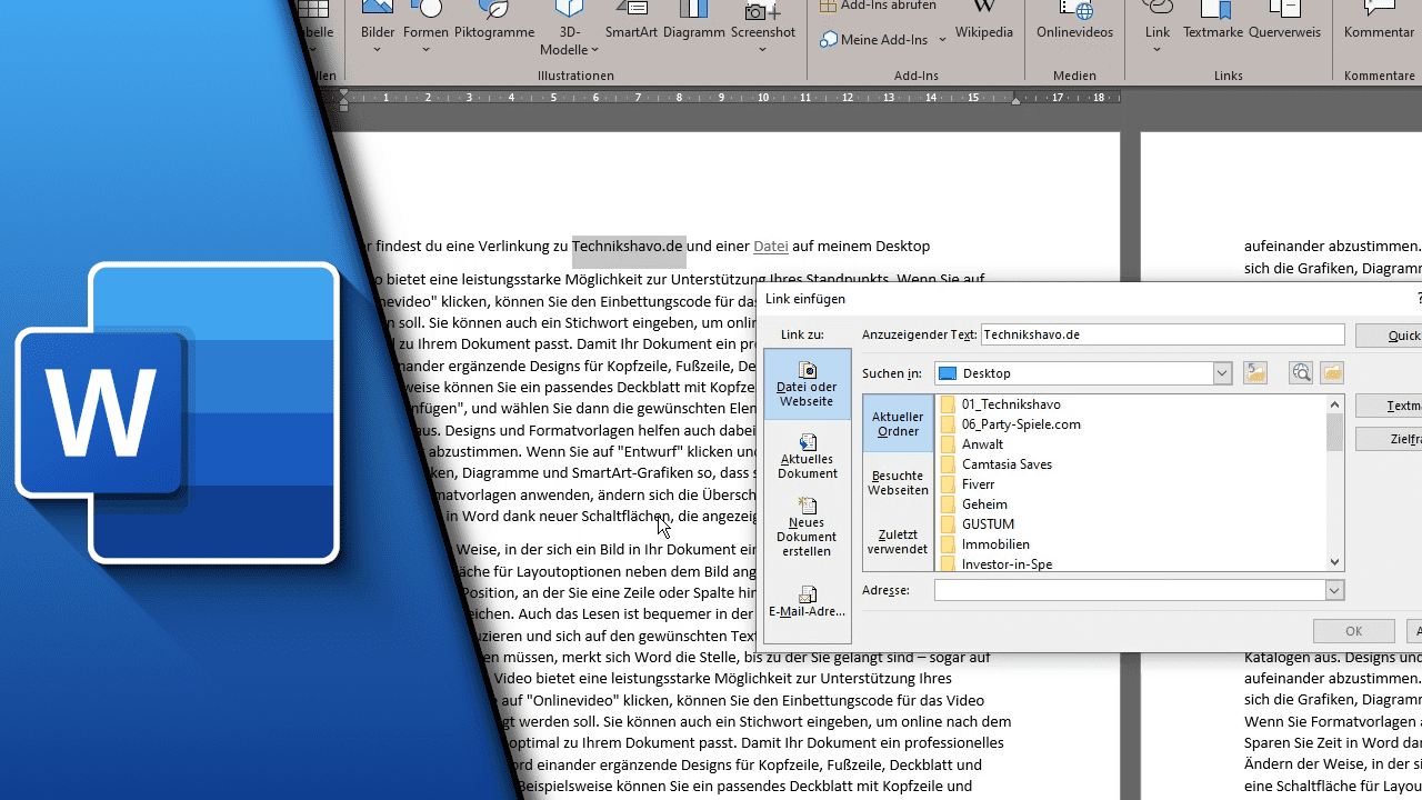 Link In Word Einf gen Hyperlink E Mail Dokumentverlinkung