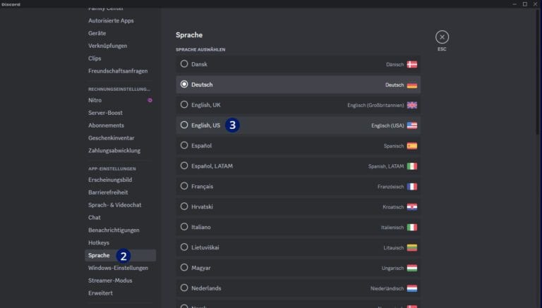 Discord Sprache ändern | Discord Sprache umstellen Tutorial